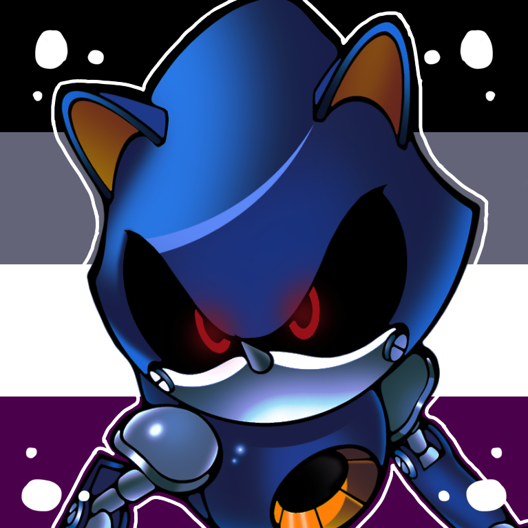 #10152 - safe, artist:homophobic-sonic, metal sonic, ace, asexual pride, black sclera, edit ...