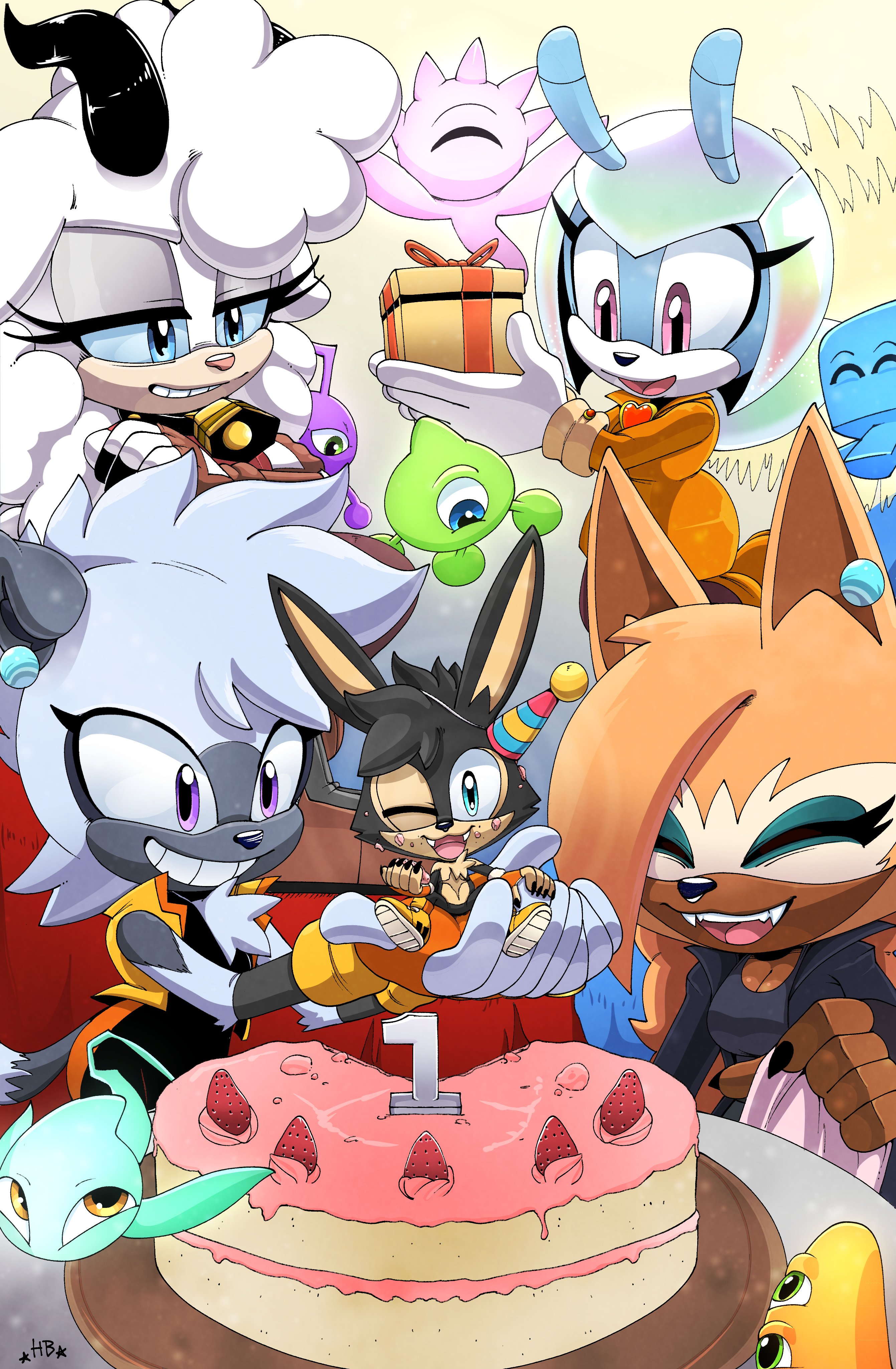 #24855 - safe, artist:buddyhyped, jewel the beetle, lanolin the sheep, tangle the lemur, whisper ...