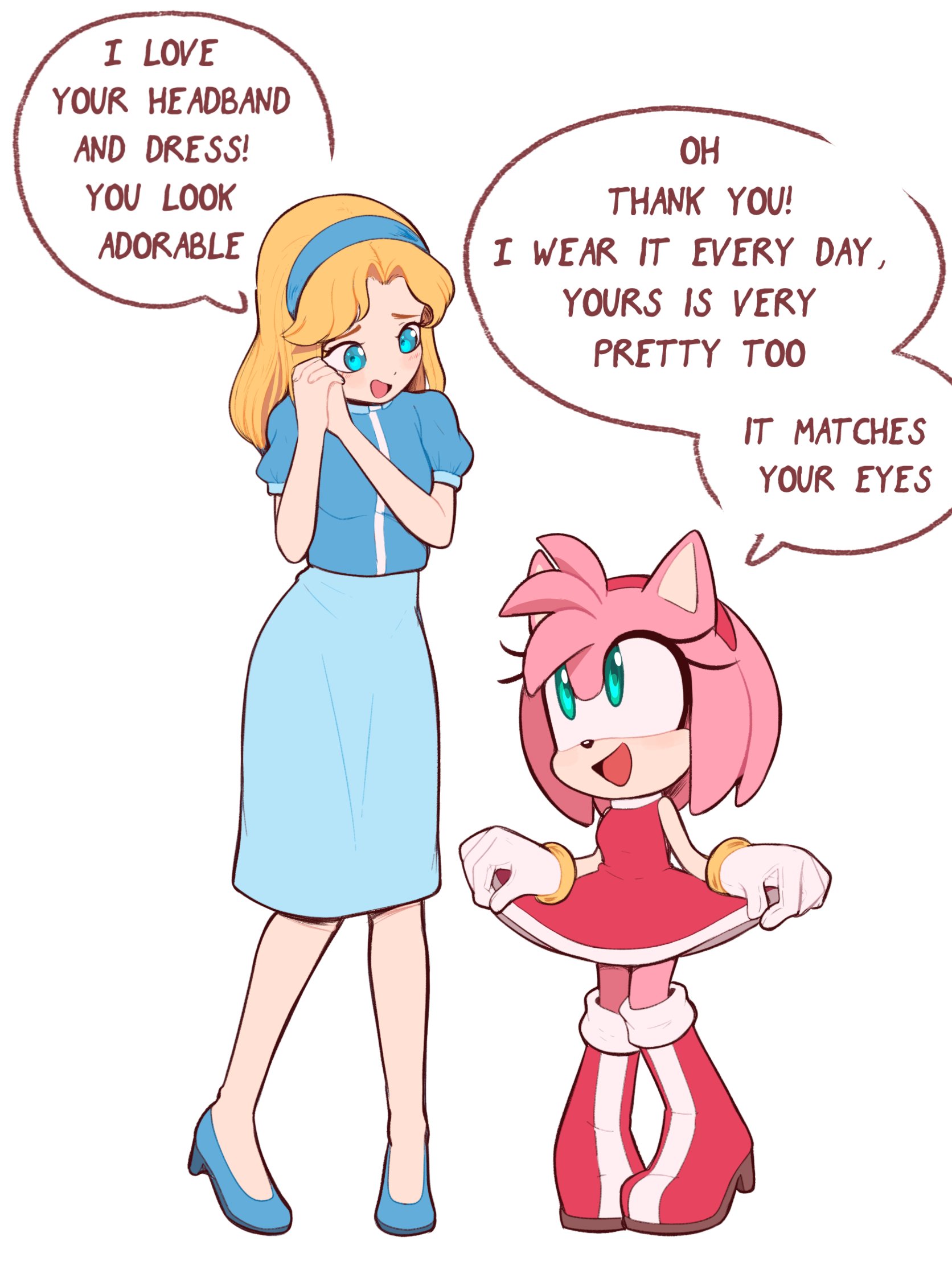 #24480 - safe, artist:moontoonsy, amy rose, maria robotnik, dialogue - art.mobius.social