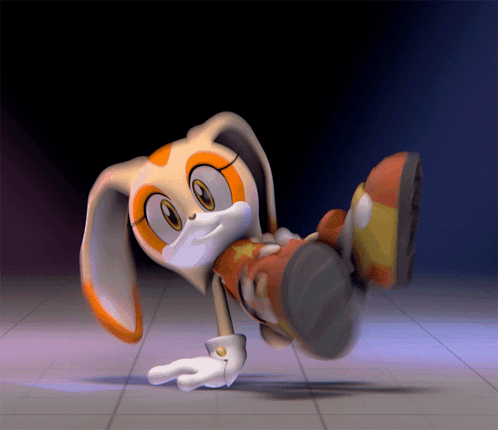 #34133 - safe, cream the rabbit, rabbit, 3d, animated, breakdancing, dancing, female, gif ...