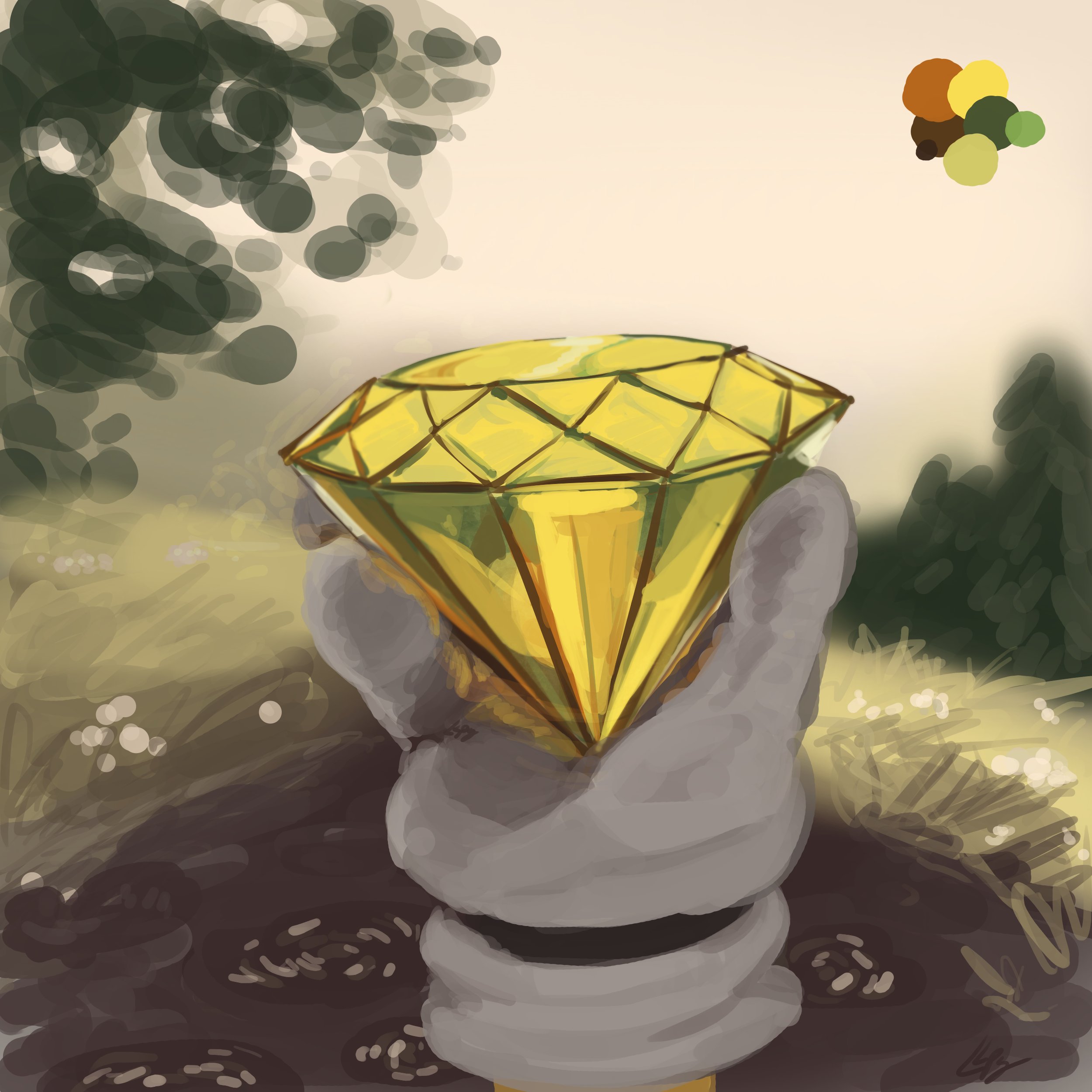 #34595 - safe, artist:lemonade-pop, miles "tails" prower, chaos emerald, holding something ...