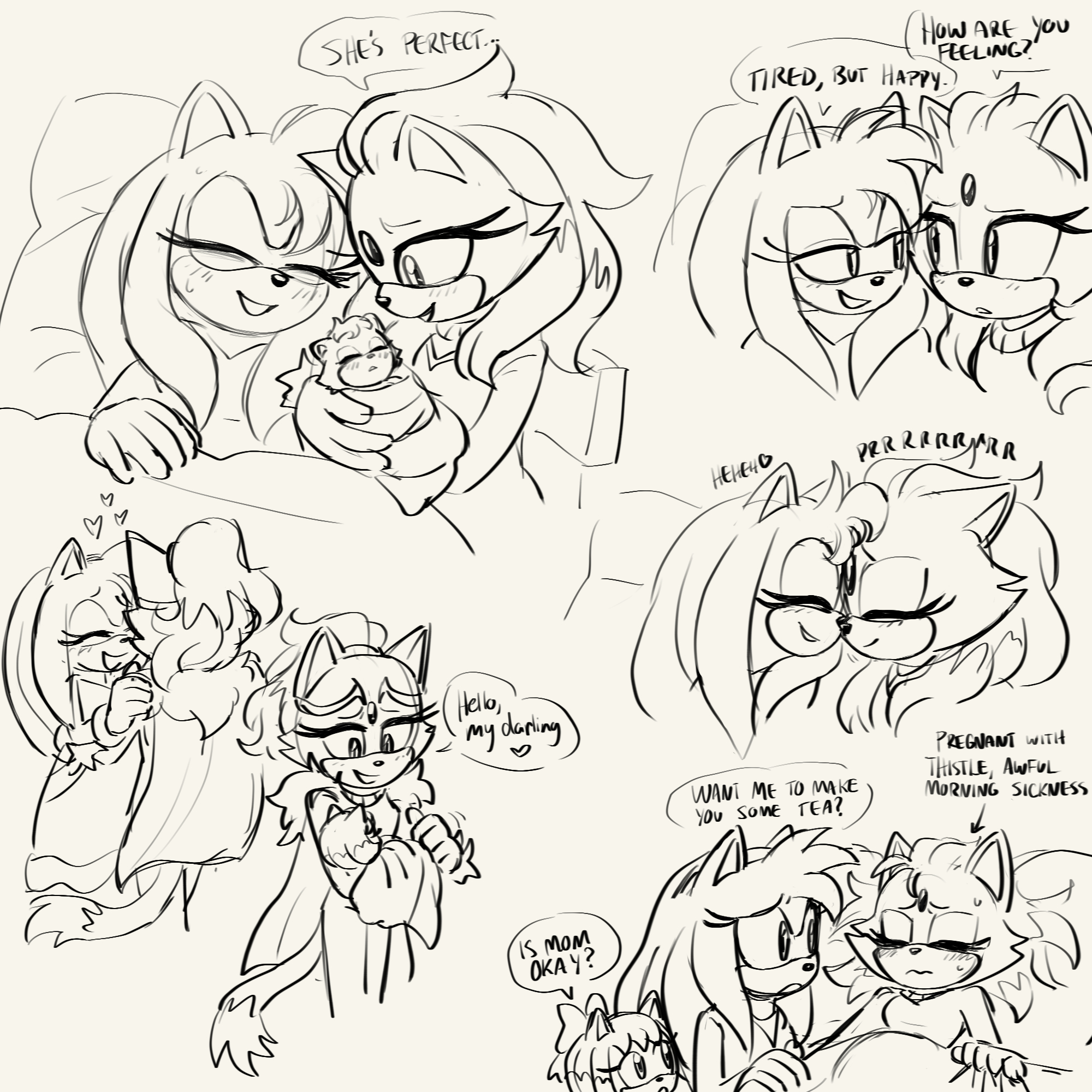 21706 Safe Artistemthimofnight Amy Rose Blaze The Cat Oc Occamellia The Cat Cat