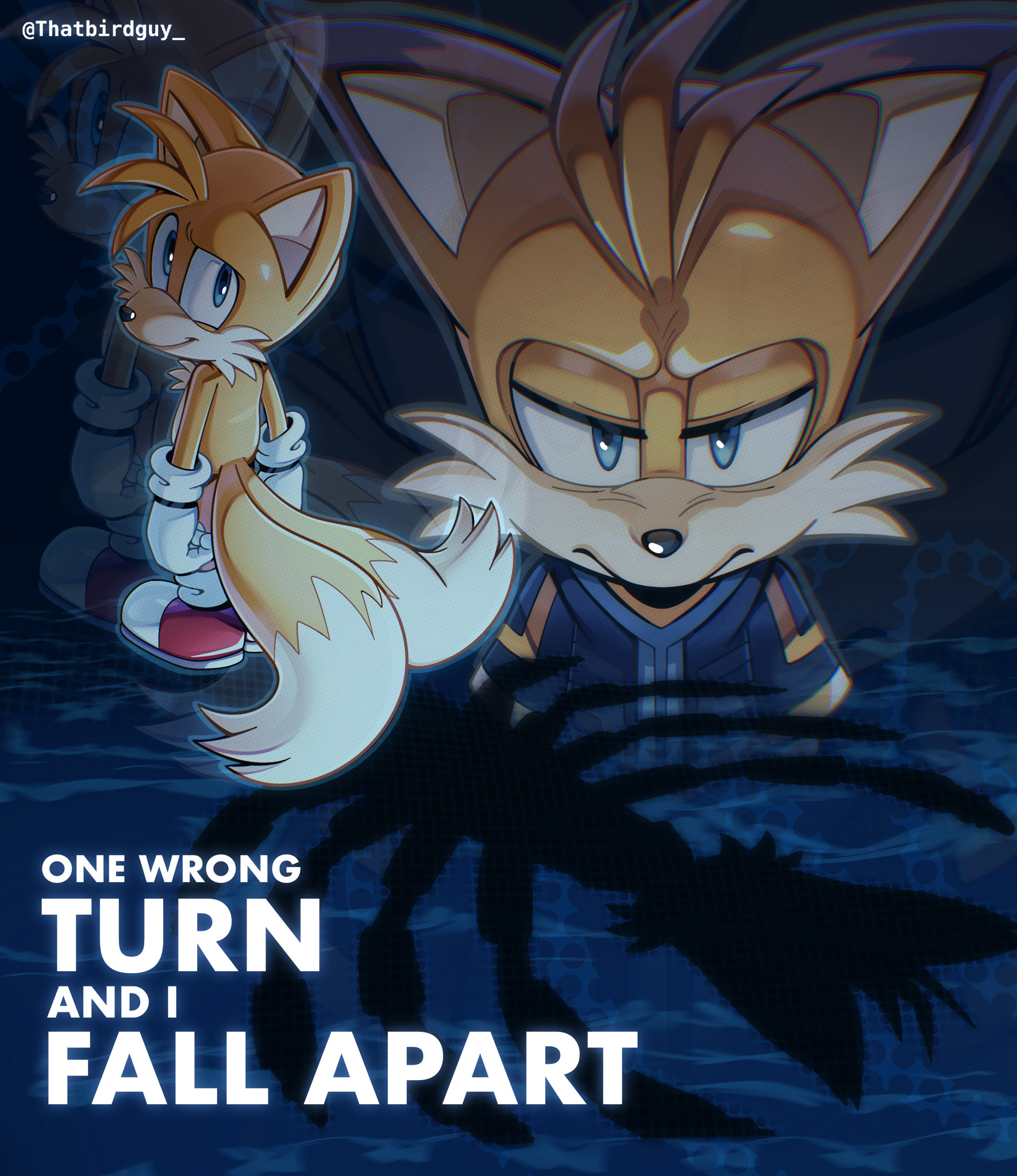 #32229 - safe, artist:thatbirdguy_, miles "tails" prower, nine, sonic prime, 2025, abstract ...