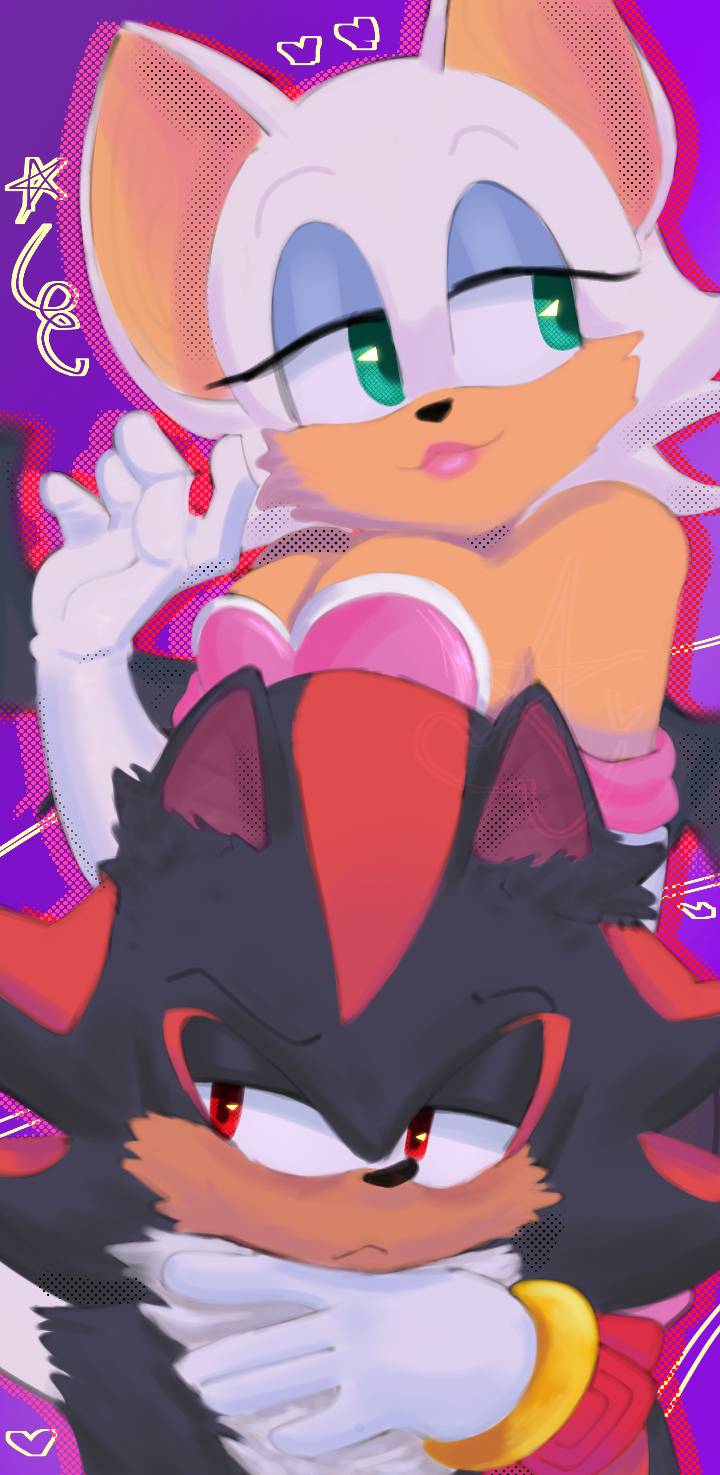 #33997 - safe, artist:adrianthecrustation, artist:m9nwh0r3, rouge the bat, shadow the hedgehog ...