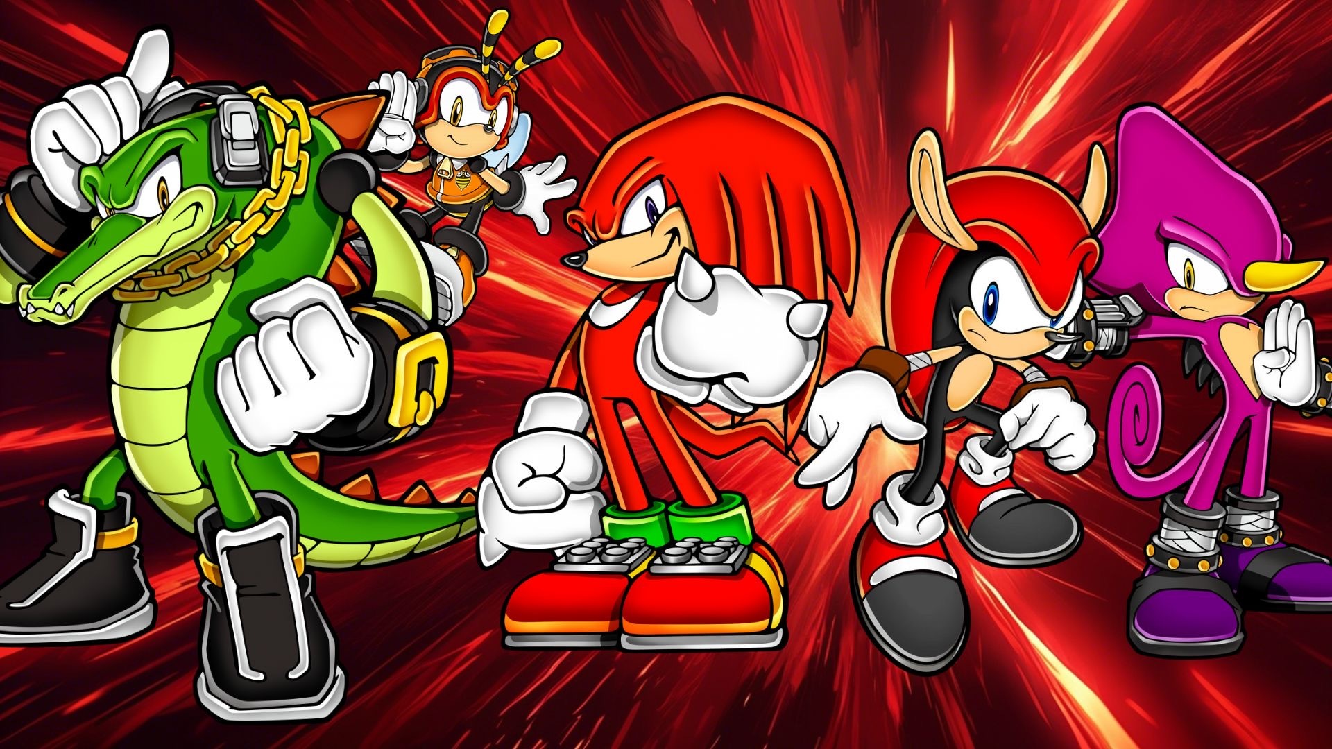 #35412 - safe, artist:soniclover82, charmy bee, espio the chameleon, knuckles the echidna ...